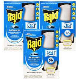 3 X Raid Automatic Multi-Insect Indoor Insect Control System Refill ...